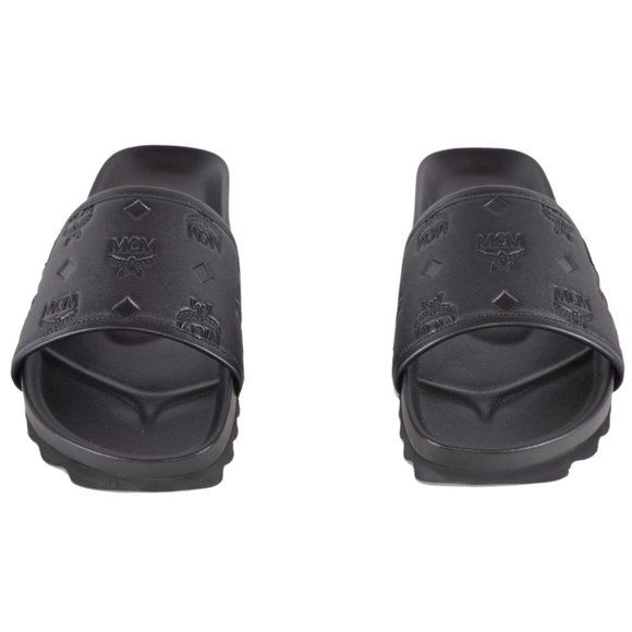 MCM | Shoes | Mcm Womens Leather Visetos Slides Sandals Shoes | Poshmark